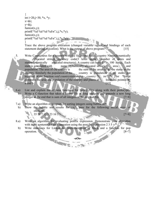 09 a1ec01 c programming and data structures | PDF