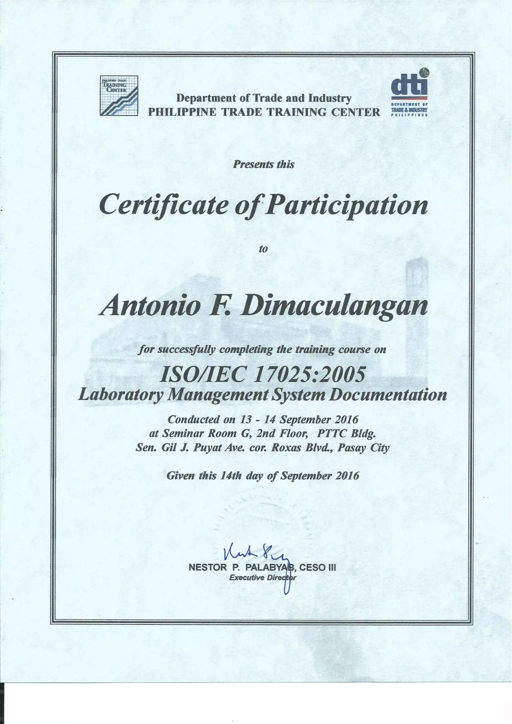 ISO17025 Documentation Training PTTC | PDF