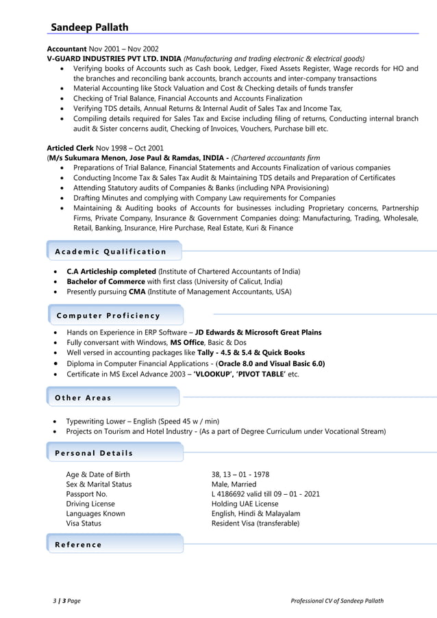 Sandeep CV2 | PDF