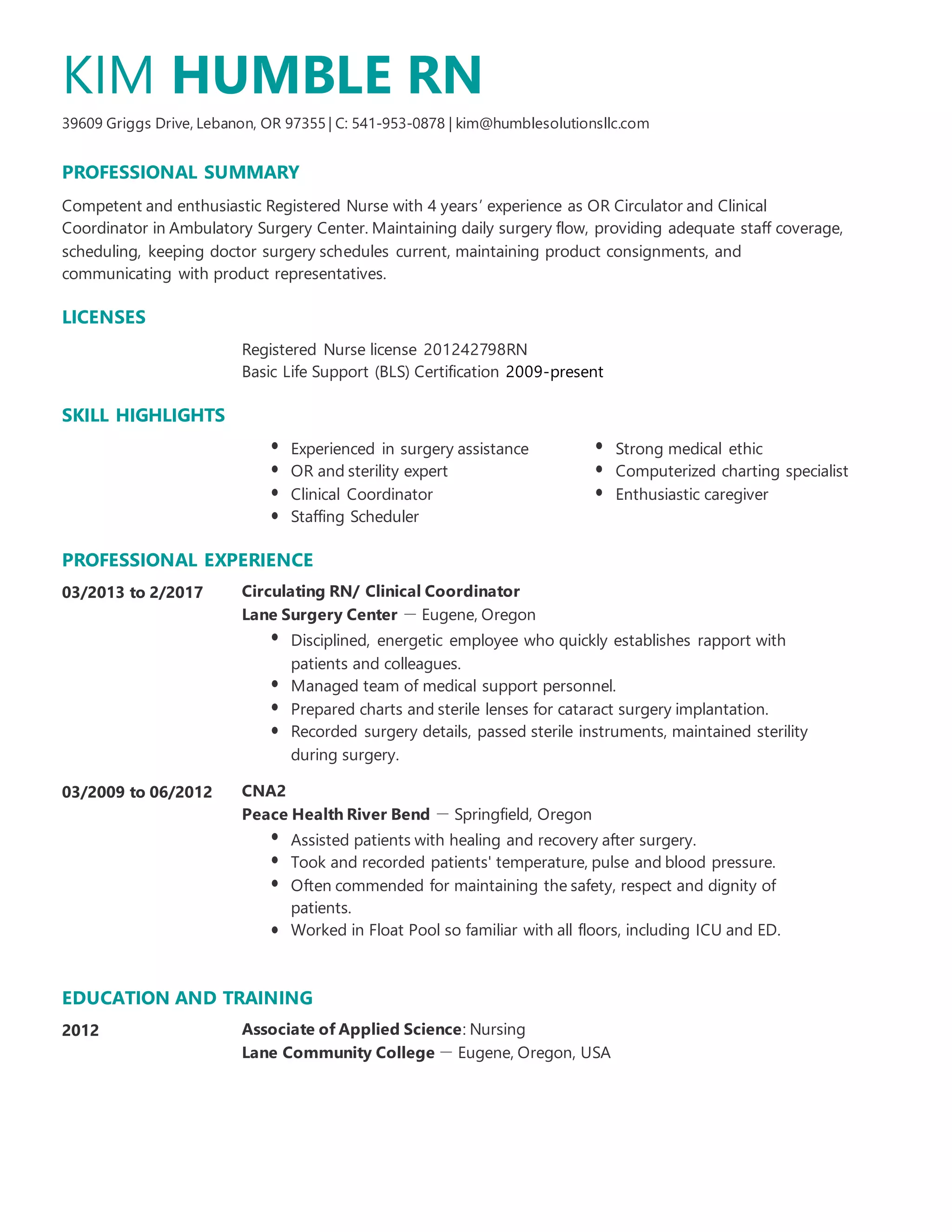 Kim Humble RN Resume 1 (1) | DOCX