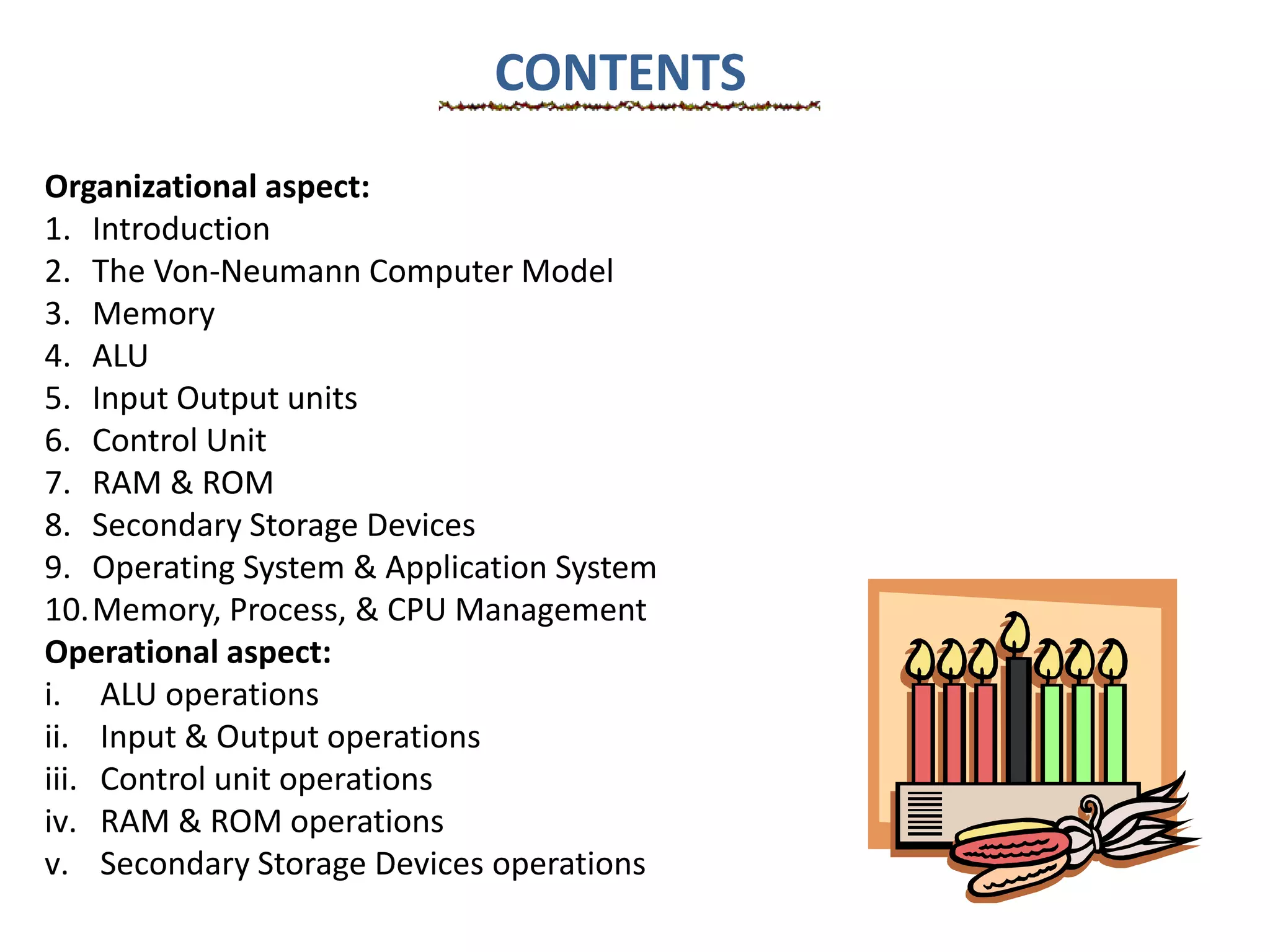 ORGANIZATIONAL AND OPERATIONAL ASPECT OF COMPUTER | PPT