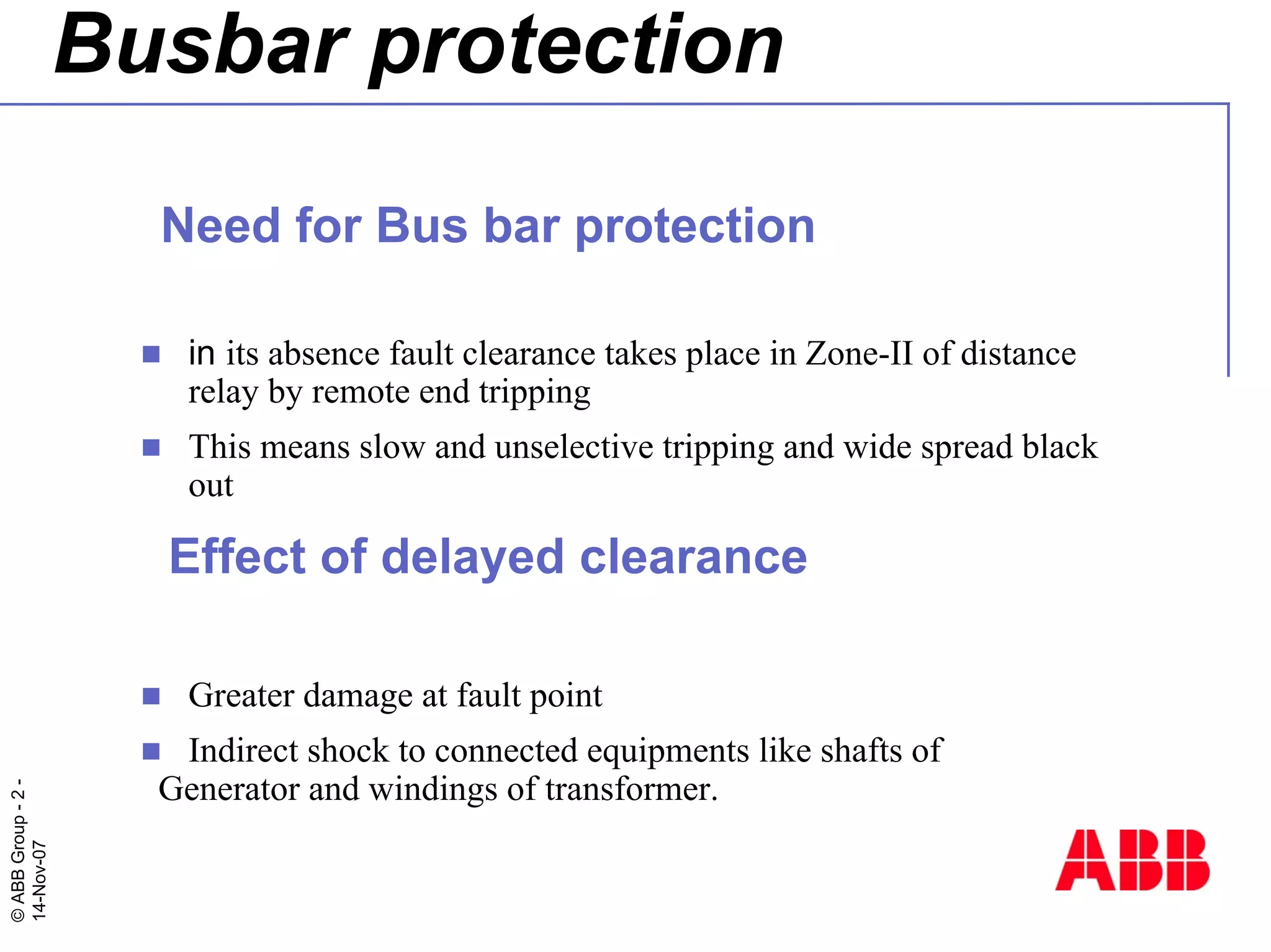 Bus Bar protection | PDF