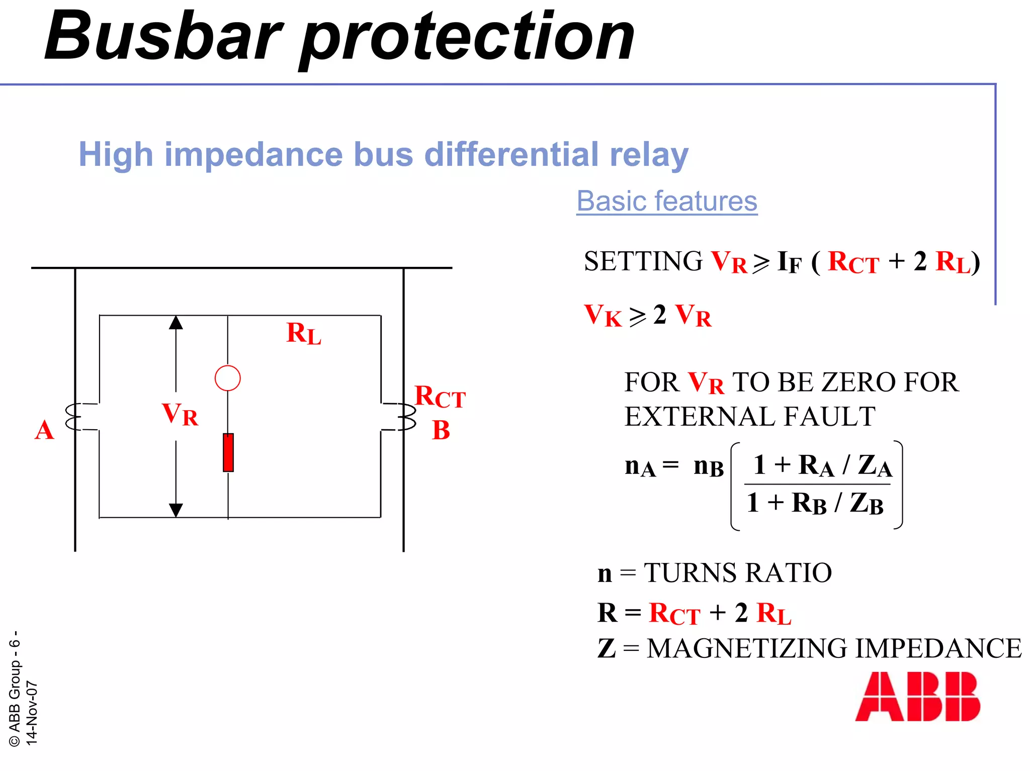 Bus Bar protection | PDF