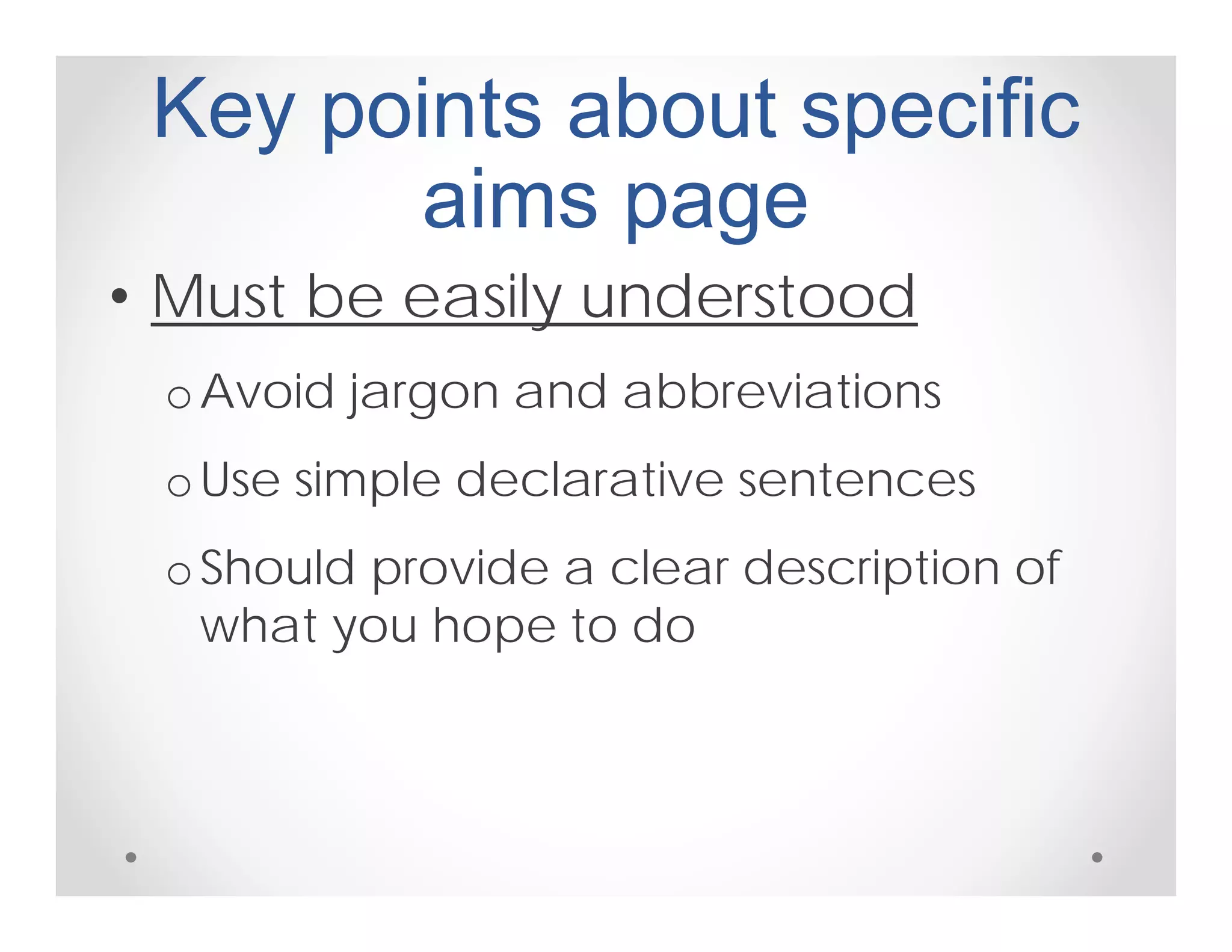 "How Write the "Specific Aims" and "The Rebuttal Letter" by Scott ...
