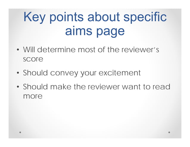 "How Write the "Specific Aims" and "The Rebuttal Letter" by Scott ...