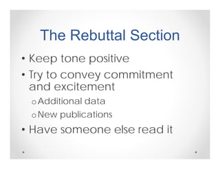 "How Write the "Specific Aims" and "The Rebuttal Letter" by Scott ...