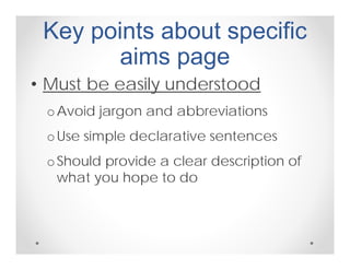 "How Write the "Specific Aims" and "The Rebuttal Letter" by Scott ...
