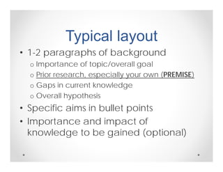 "How Write the "Specific Aims" and "The Rebuttal Letter" by Scott ...
