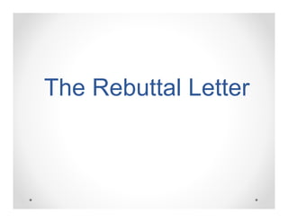 "How Write the "Specific Aims" and "The Rebuttal Letter" by Scott ...