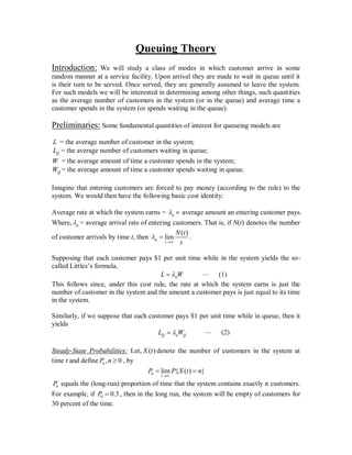 Queueing theory | PDF