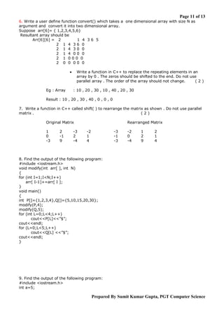 Arrays and library functions | PDF