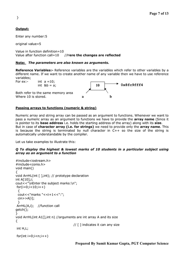 Arrays and library functions | PDF