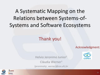 WDES 2015 paper: A Systematic Mapping on the Relations between Systems-of-Systems and Software ...