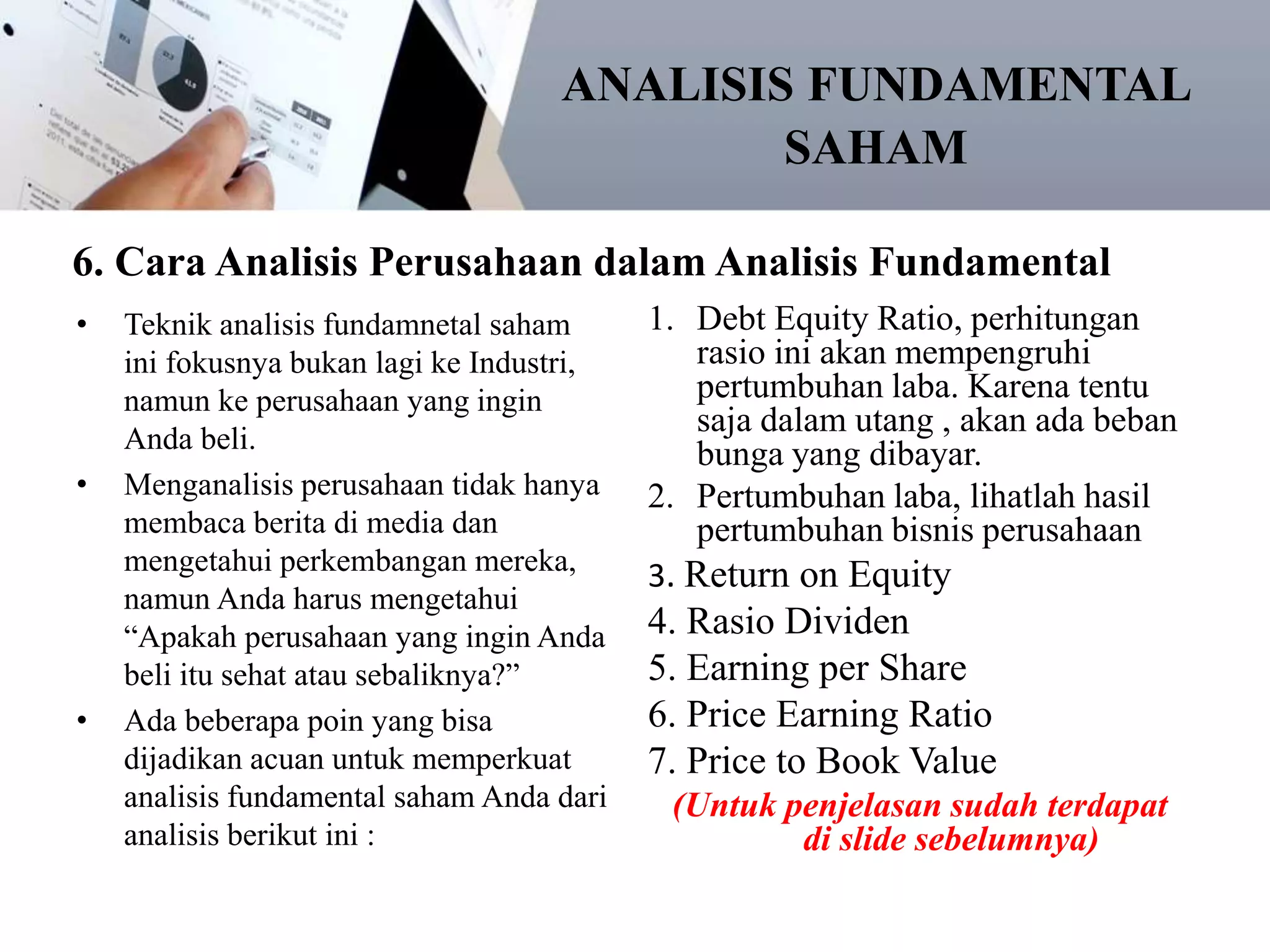 analisis fundamental dan analisis teknikal saham | PPTX