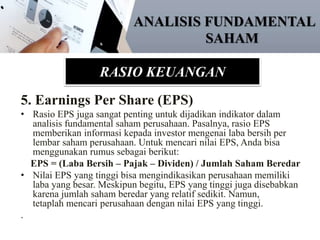 analisis fundamental dan analisis teknikal saham | PPTX