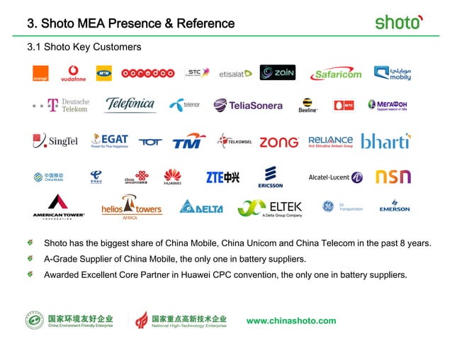 Shoto Battery Presentation 2016 MEA | PPT