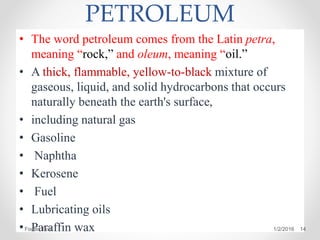 GEOLOGY OF PETROLUEM | PPTX | Chemistry | Science