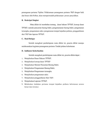 09 bahan ajar tindakan pertama tkp kehutanan 01 | PDF