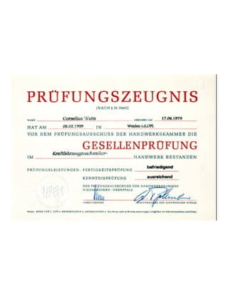 Gesellenbrief | PDF
