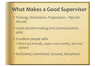 Best Practices In Supervision | PPT