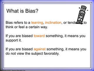 Bias in language use and Criitical Thinking Skills | PPT