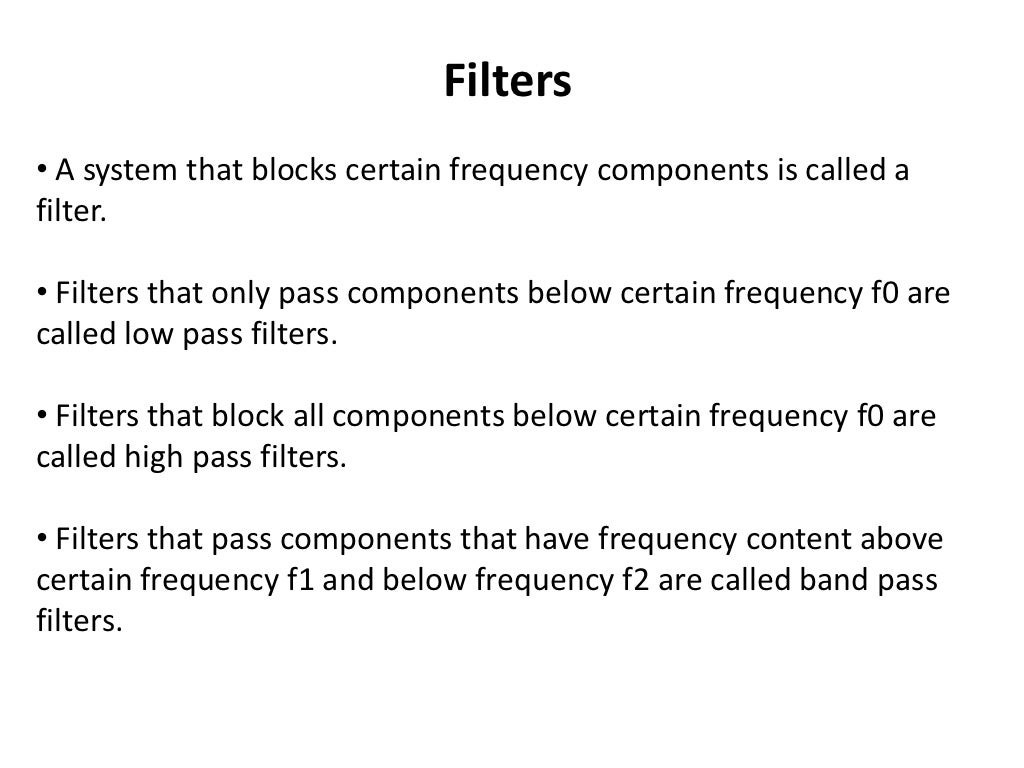 Subband Coding
