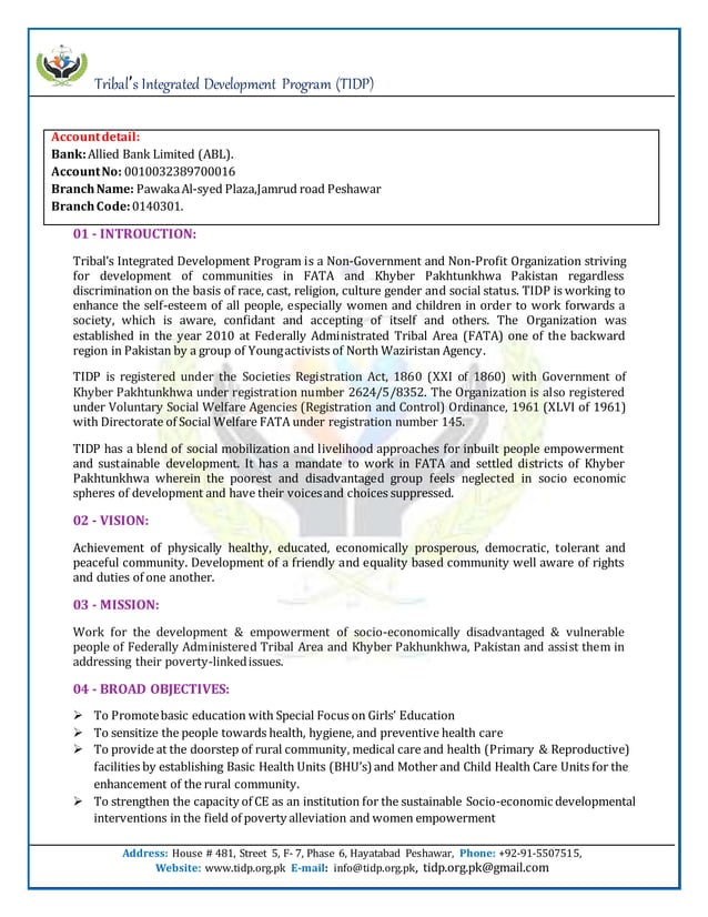 TIDP Profile (S) | PDF