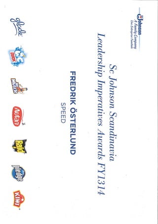 SC Johnson Award SPEED | PDF