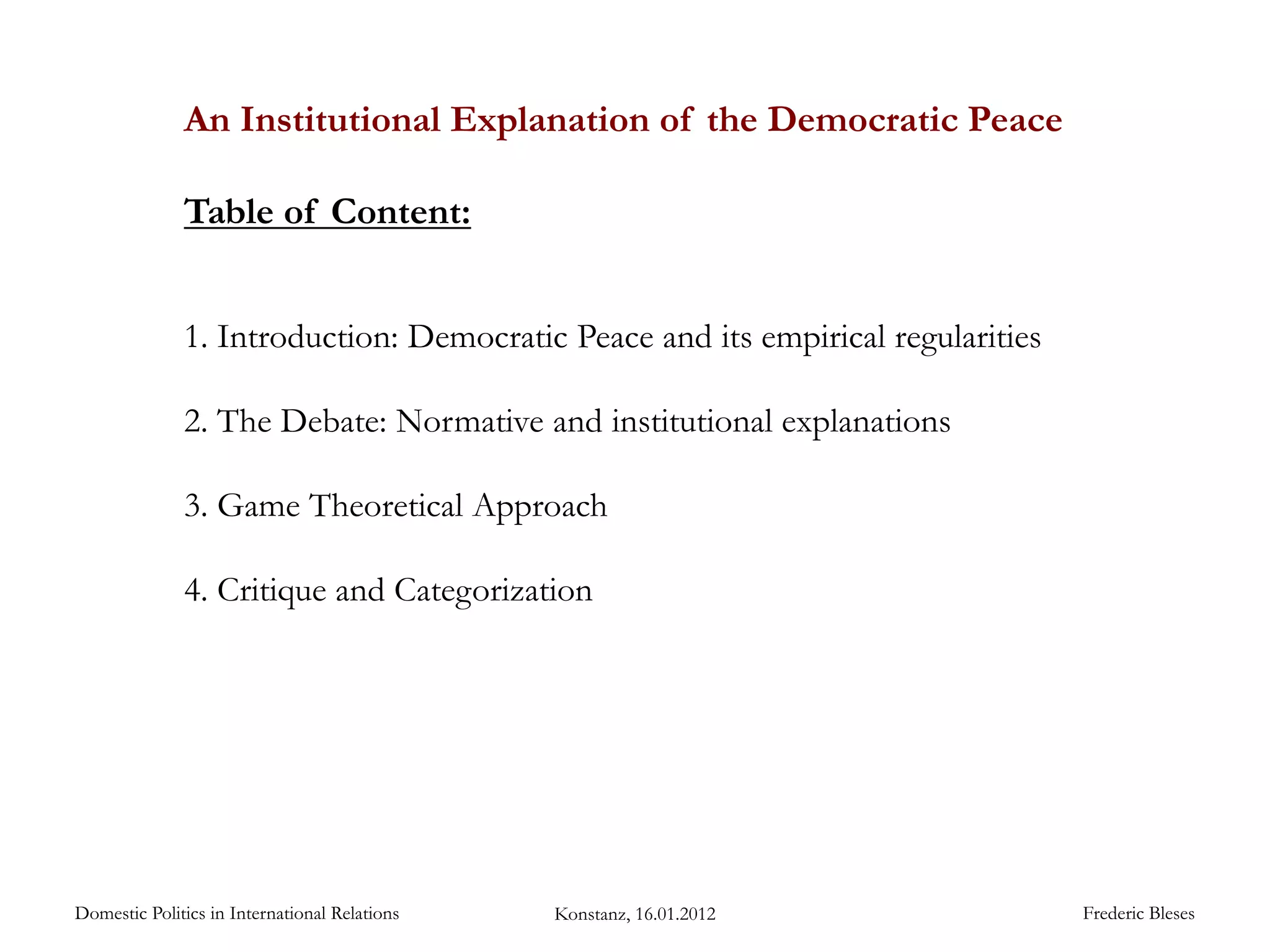 Democratic Peace | PDF