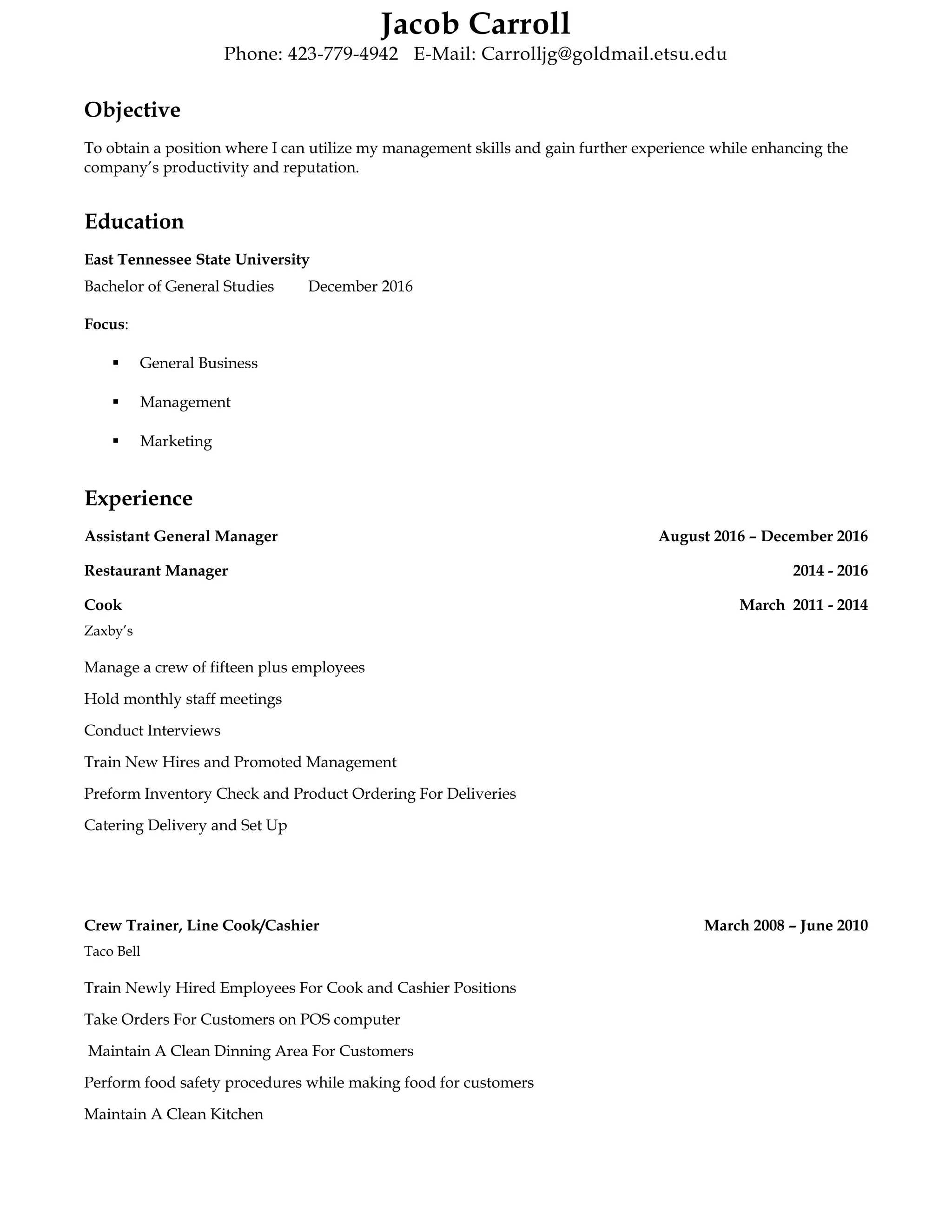 jacob carroll resume (5) | PDF