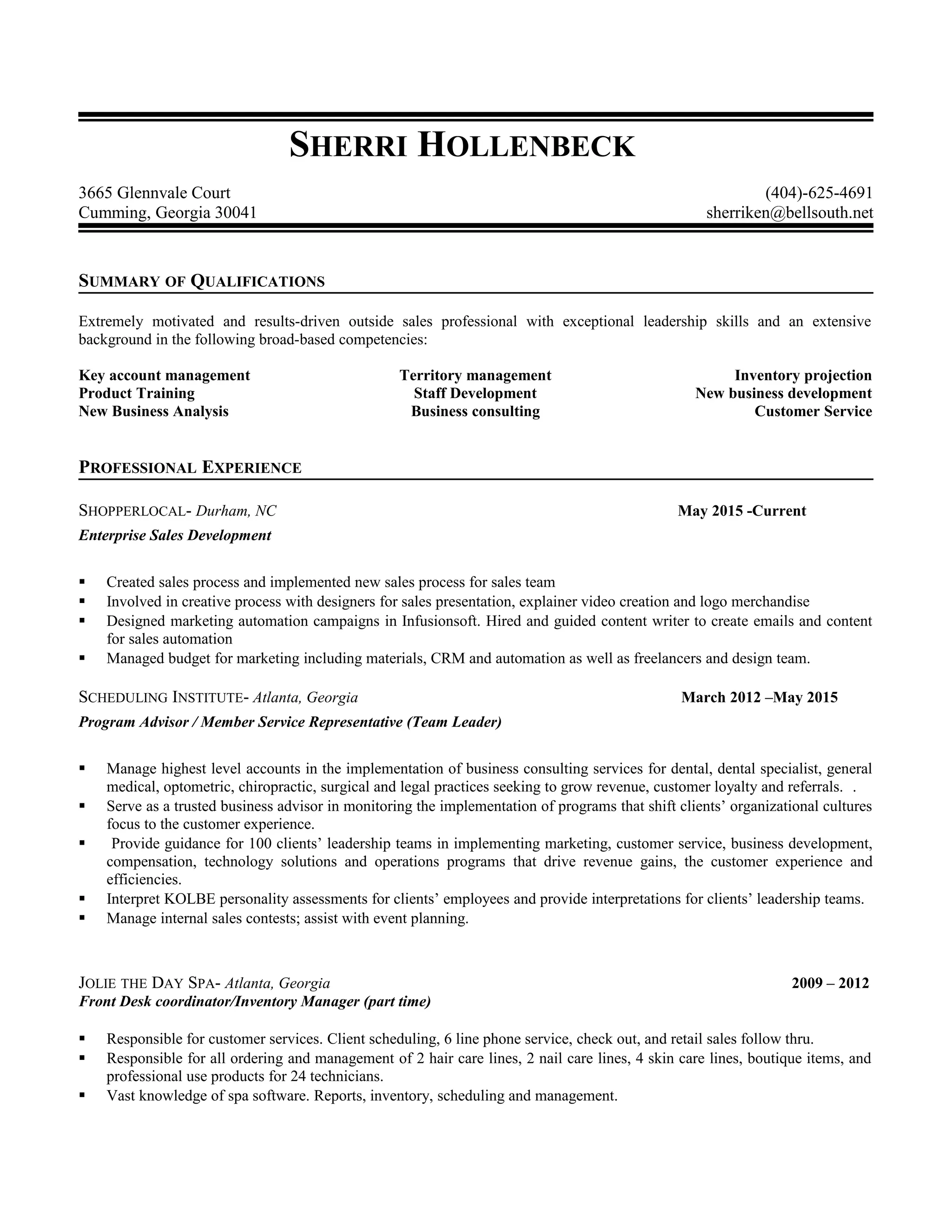 Sherri resume | DOC