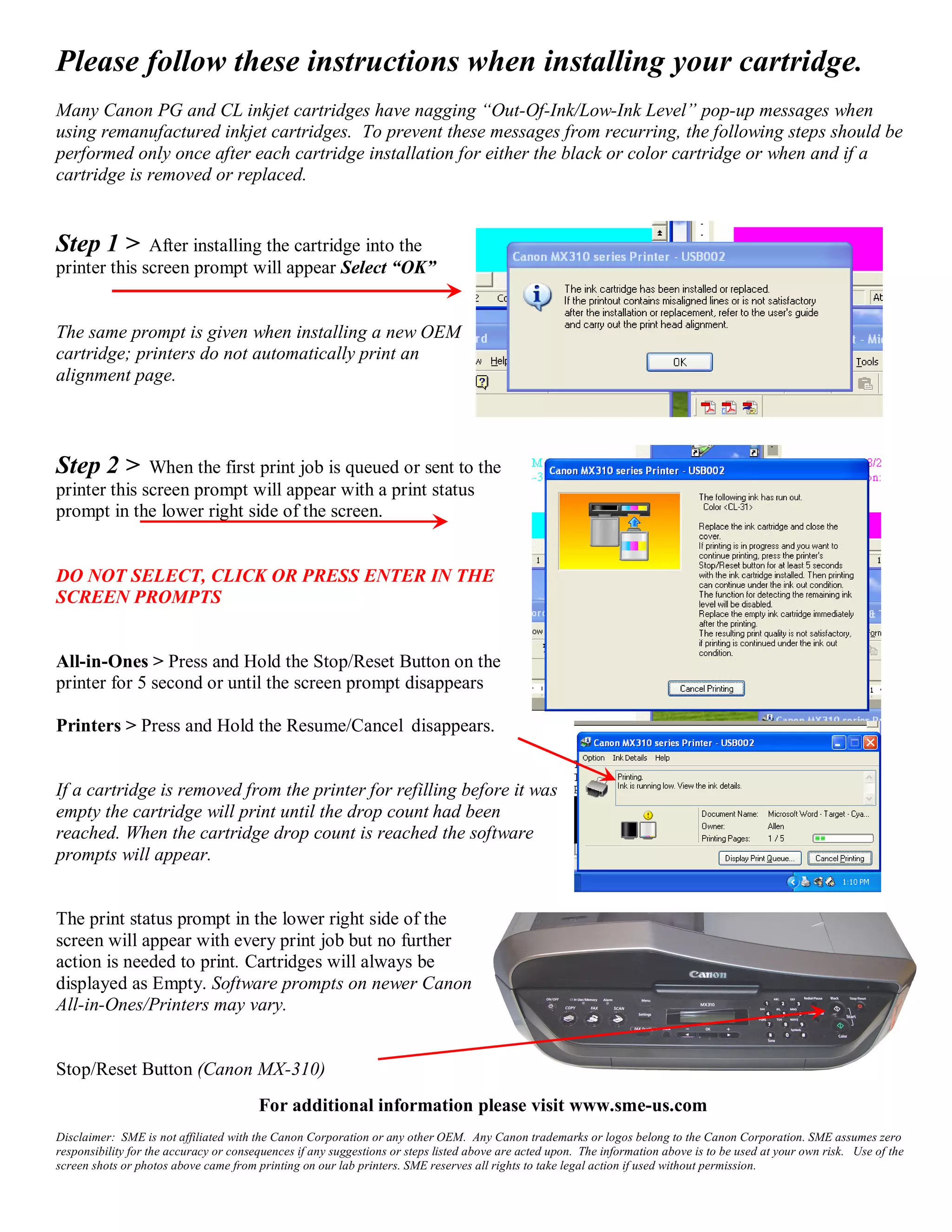 09 canon pg cl ink counter reset flyer | PDF | Technology & Computing