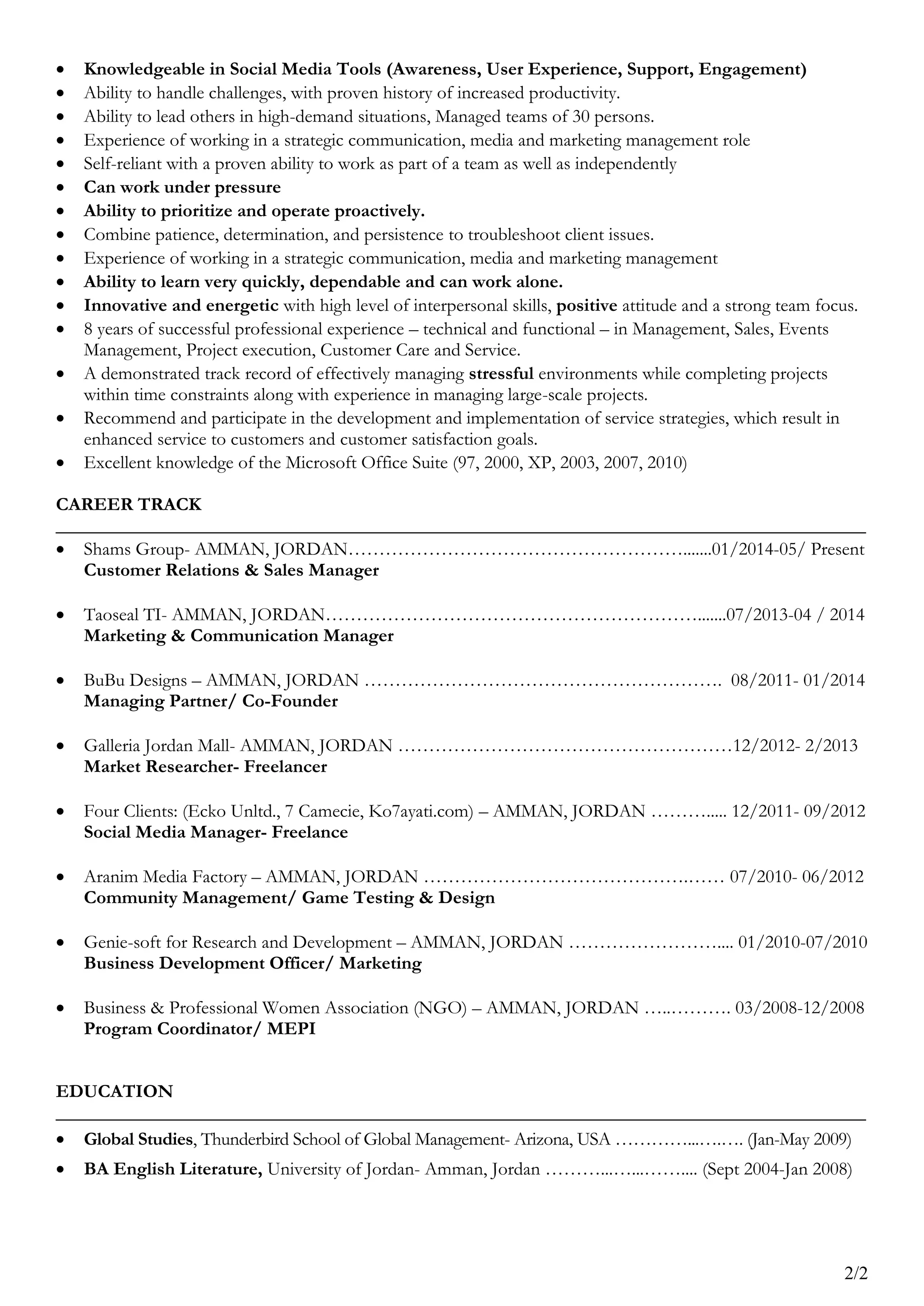 Sama Issa CV_2015 | PDF