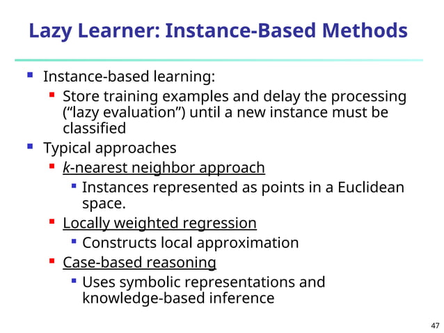 Advanced Concept of Classification - Data Mining | PPT