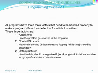 09 coding standards_n_guidelines | PPTX