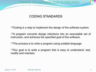 09 coding standards_n_guidelines | PPTX