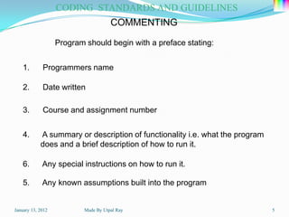 09 coding standards_n_guidelines | PPTX