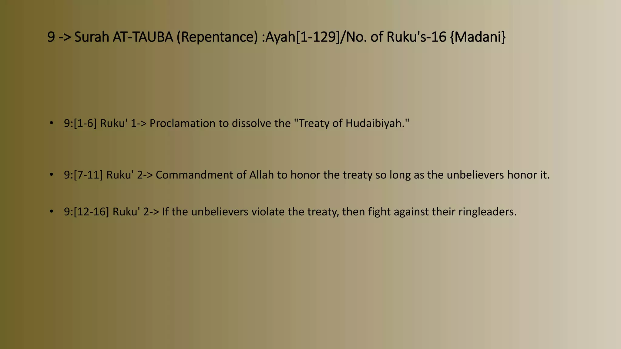 09 contents of surah al taubah | PPTX