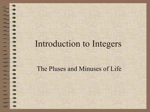 INTEGERS INTRO | PPT | Programming Languages | Computing