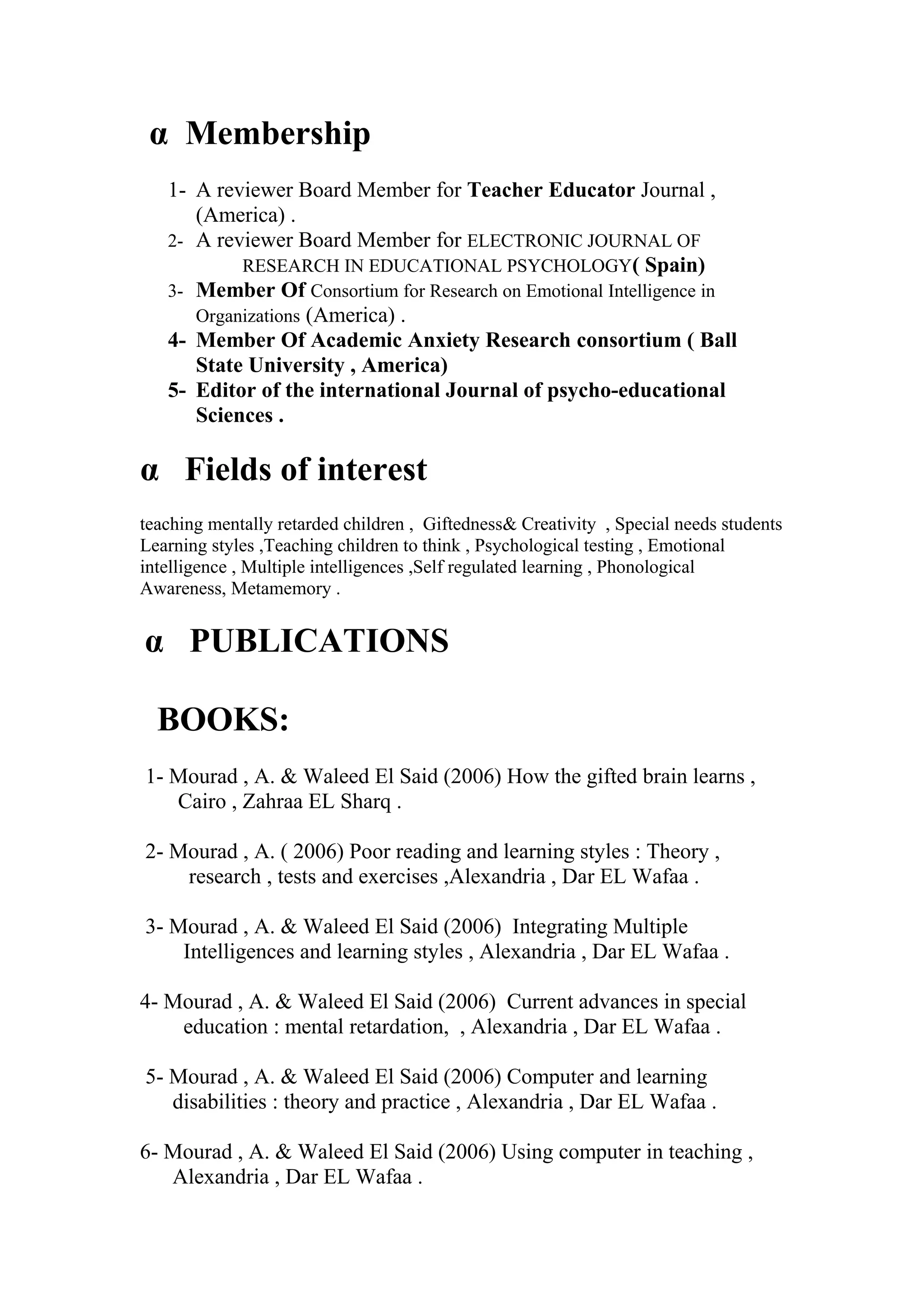 CV Dr Mourad New | DOC