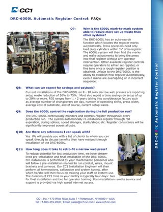 CC1-DRC6000L FAQs Rev 1 | PDF