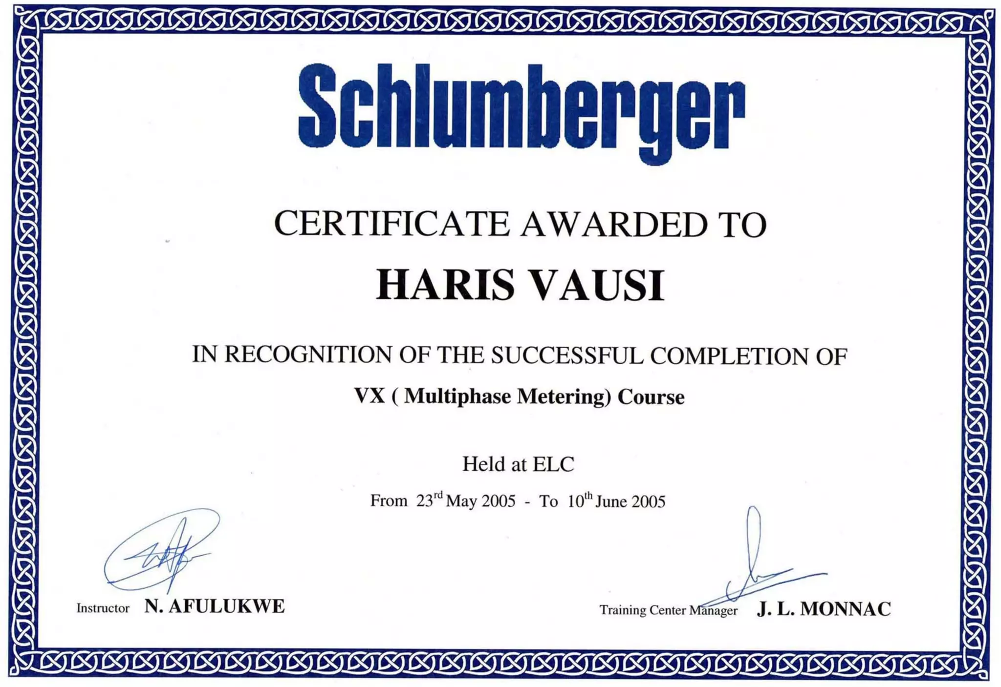 Multiphase Metering certificate | PDF