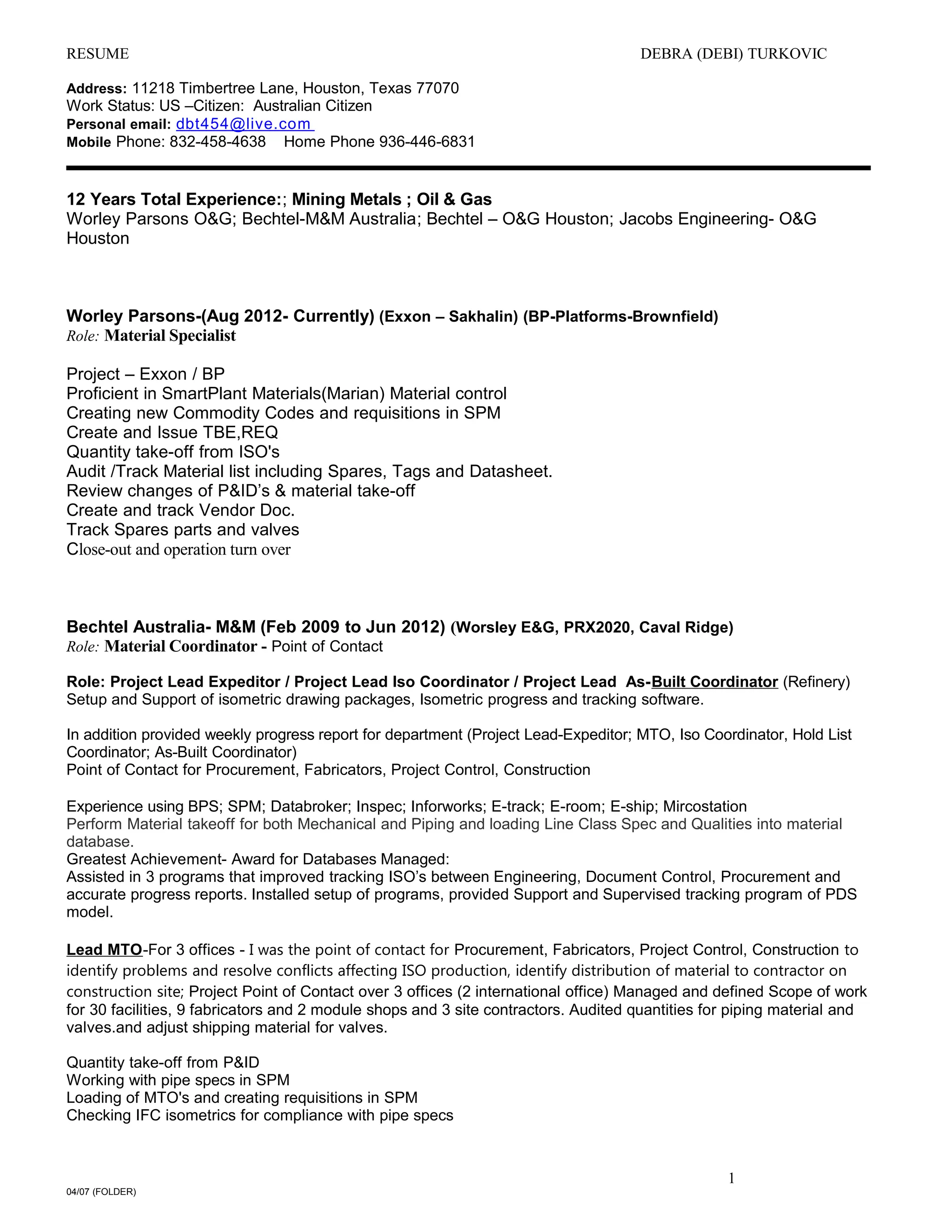 Debra_Turkovic_RESUME May2015 | PDF