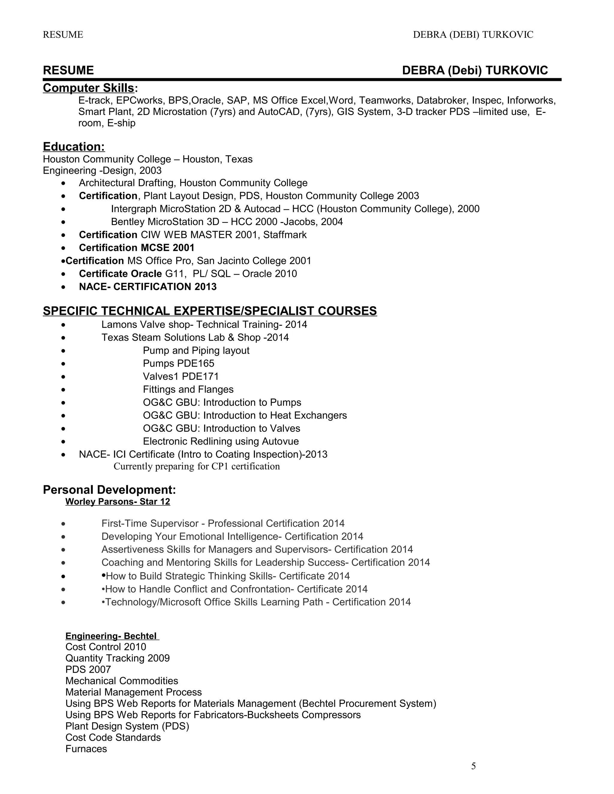 Debra_Turkovic_RESUME May2015 | PDF