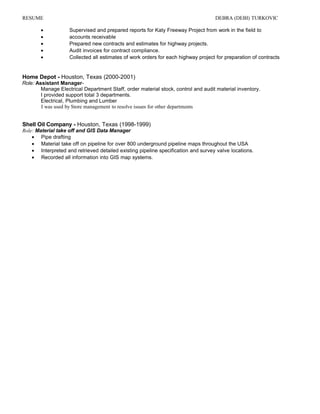 Debra_Turkovic_RESUME May2015 | PDF