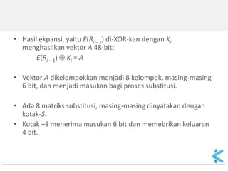 Kriptografi - Data Encryption Standard | PDF