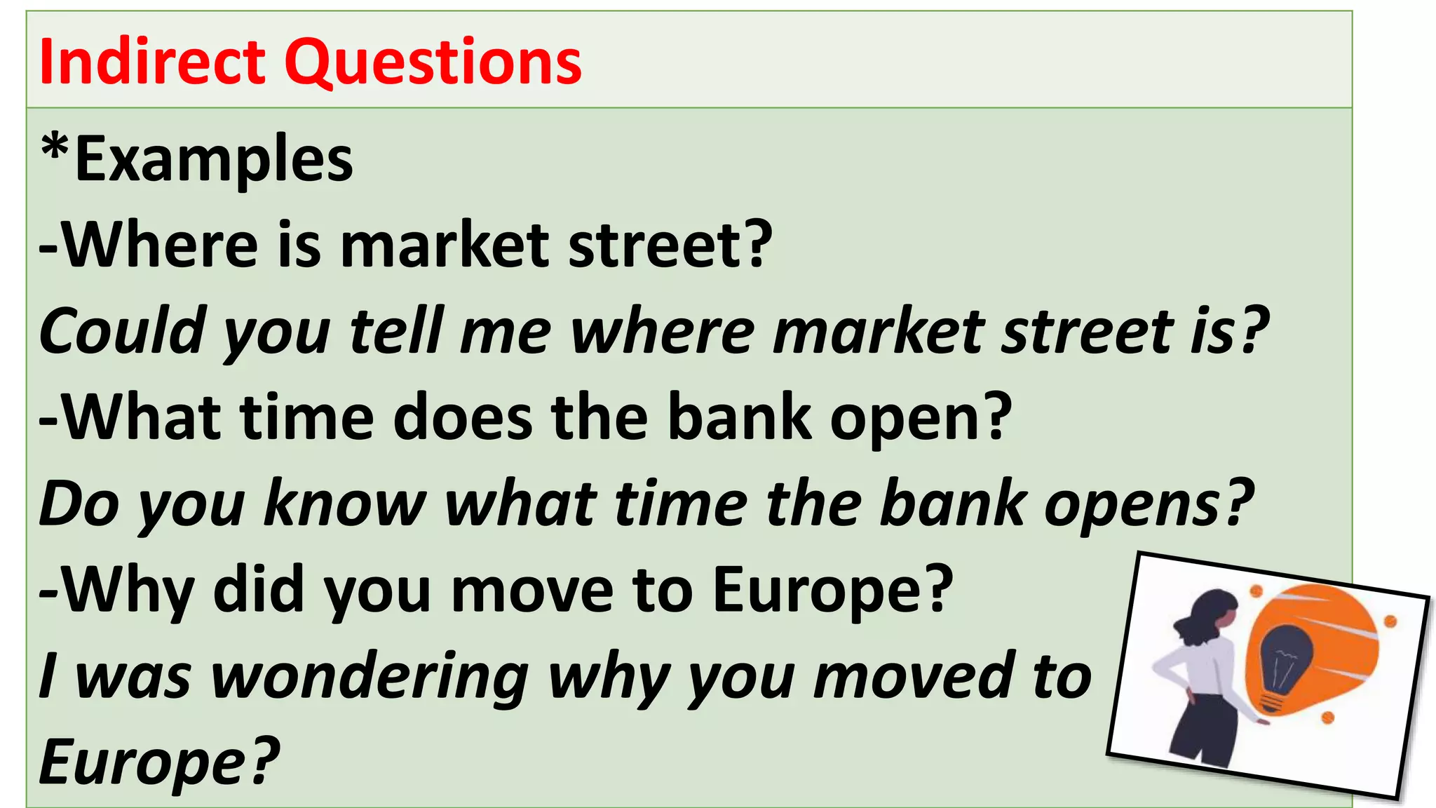 09 direct and indirect questions | PPTX