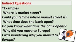 09 direct and indirect questions | PPTX