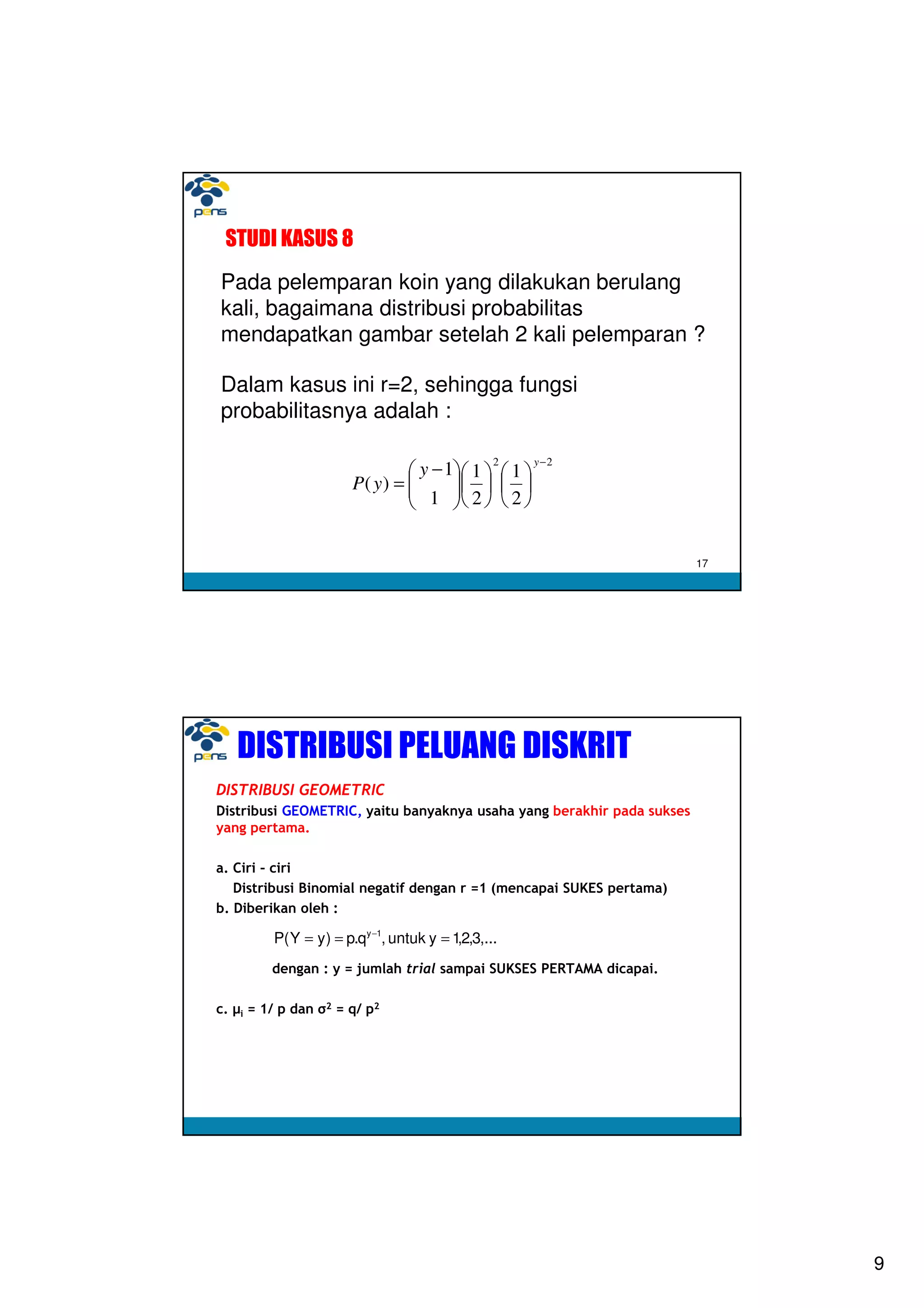 09 distribusi probabilitas diskrit | PDF