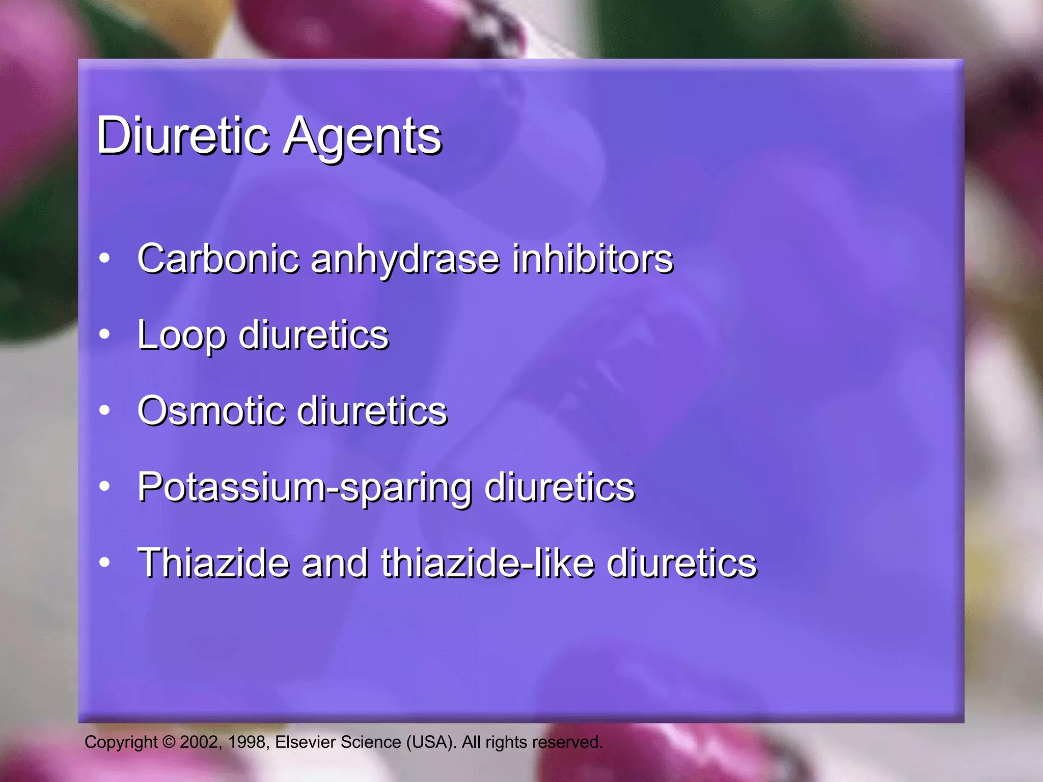 NurseReview.Org - Diuretics Updates (pharmacology worksheets) | PPT